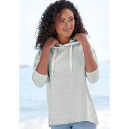 ELBSAND Damen Kapuzensweatshirt &raquo;Dea&laquo;,, Hoodie mit Logodruck vorne gr&uuml;n XL (42)