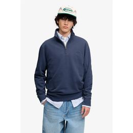 Superdry Herren Sweatshirt &raquo;ESSENTIAL SERIF LOGO HALF ZIP&laquo;, Baumwollmischung blau XL