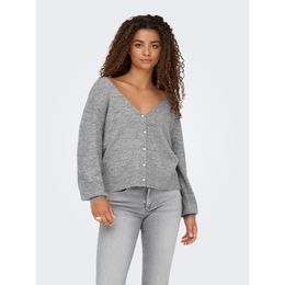Only Damen Only Strickjacke &raquo;ONLADELE LS LACE MIX REVERS CARDI CC KNT&laquo; grau L