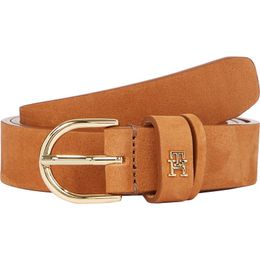 Tommy Hilfiger Damen Lederg&uuml;rtel &raquo;ESSENTIAL EFFORTLESS 2.5 cm breit NUBUCK&laquo; Gr&ouml;&szlig;enverstellbar braun 70