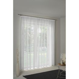 WIRTH Vorhang &raquo;Theresa&laquo; Faltenband 1 Stk. tlg. Store wei&szlig; Chenille, Polyester 225cm, Faltenband, 300cm
