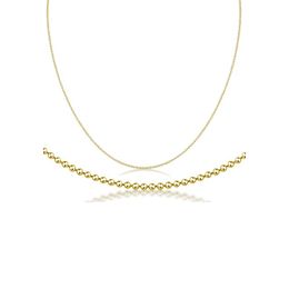 Firetti Herren Collierkettchen &raquo;Schmuck Geschenk Silber 925 Kugelkettengliederung in mehreren Breiten&laquo; Made in Germany gold 38, Silber 925 (