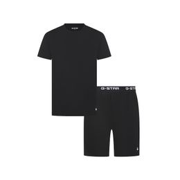 G-Star Raw G-Star Herren G-STAR Pyjama &raquo;SLATE, T-SHIRT & SHORTS&laquo; Set, 2 tlg. Regular Fit in Baumwoll-Qualit&auml;t schwarz M