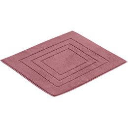 Vossen Badematte &raquo;Feeling&laquo; H&ouml;he 10 mm beidseitig nutzbar fu&szlig;bodenheizungsgeeignet Badteppich, Uni-Farben, mit Bord&uuml;re, Hoch-Tief Effekt, reine Baumwolle lila