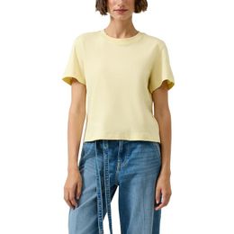 s.Oliver Damen s.Oliver T-Shirt Sommershirt unifarben gelb 44
