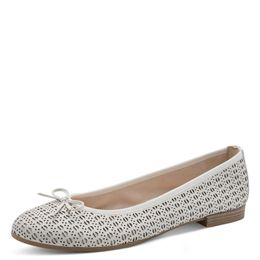 Tamaris Damen Ballerina Blockabsatz, Schlupfschuh, Businesschuh mit Touch It-Ausstattung wei&szlig; 38 (5)