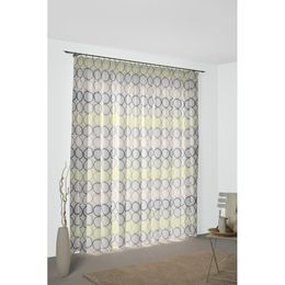 WIRTH Vorhang &raquo;Zirbello&laquo; Multifunktionsband 1 Stk. tlg. gr&uuml;n Jacquard, Baumwolle, Polyester 145cm, Multifunktionsband, 132cm