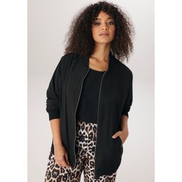 Aniston Plus Damen Aniston PLUS Blouson In Crepe-Qualit&auml;t 44