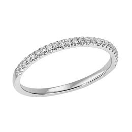 Firetti Damen Fingerring &raquo;Schmuck Geschenk Gold 585 Ring Stapelring Beisteckring Memoire-Optik&laquo; 60, 0,16 SI = kleine Einschl&uuml;sse, Wei&szlig;gold 585, 2mm