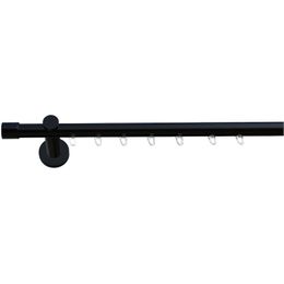 OTTO home Gardinenstange &raquo;TANBUL&laquo; &Oslash; 20 mm 1 l&auml;ufig-l&auml;ufig Fixma&szlig; Innenlauf Komplett-Set inkl. Gleitern und Montagematerial schwarz B/L: 120cm &Oslash; 20mm, 