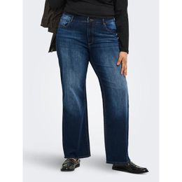 Only Carmakoma Damen Only CARMAKOMA High-waist-Jeans &raquo;CARWILLY HW WIDE DNM TAI081 NOOS&laquo; Baumwollmischung, High Waist 48, L&auml;nge 32
