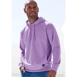John Devin Herren Hoodie, Langarm, Sweatshirt mit Rundhals und Kapuze, Baumwollmischung lila 3XL (64/66)
