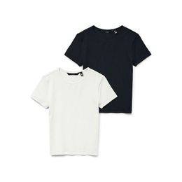 V&eacute;ro Moda Vero Moda Damen Kurzarmshirt &raquo;VMCHLOE SS SHORT TOP JRS 2-PACK NOOS&laquo; Packung, 2 Baumwollmischung schwarz-wei&szlig; XL