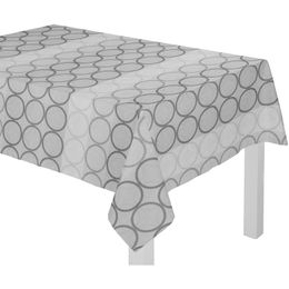 WIRTH Tischdecke &raquo;ZIRBELLO&laquo; grau Baumwolle, Polyester B/L: 120cm x 120cm, 1 Stk., eckig