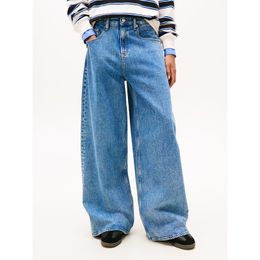 Tommy Jeans Damen Loose-fit-Jeans &raquo;CHARLIE MR LOOSE WD&laquo; mit Logostickerei, Mid Rise 30, L&auml;nge 32