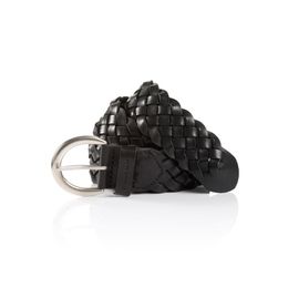 Tom Tailor Damen Tom Tailor Flechtg&uuml;rtel &raquo;TTLISA&laquo; 4 cm breiter Dameng&uuml;rtel, Flechtlederg&uuml;rtel, modisches Must-Have schwarz 80