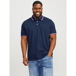 Jack & Jones PlusSize Jack & Jones Plussize Herren Jack & Jones PlusSize Poloshirt &raquo;JJEPAULOS POLO SS NOOS PLS&laquo; Baumwolle, regular fit blau XXL
