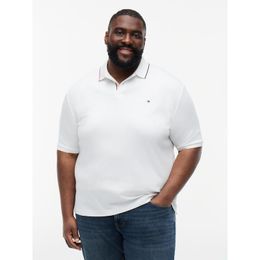 Tommy Hilfiger Big & Tall Tommy Hilfiger Big & Tall Herren Poloshirt &raquo;BT-LIQUID COTTON TIPPED SLIM-B&laquo; aus Baumwolle wei&szlig; 5XL