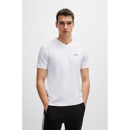 BOSS Green Herren BOSS Green T-Shirt &raquo;Tee V Regular Fit&laquo; Stretch Jersey Cotton, Logo on Chest, V Ausschnitt wei&szlig; XXL