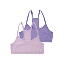 Bench. M&auml;dchen Bustier Packung, 2 M&auml;dchen - mit sportivem Racerback und verstellbaren Tr&auml;gern rosa 146/152, N-Gr