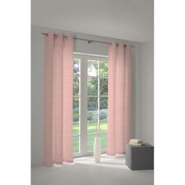 Adam Vorhang &raquo;Little Parrot&laquo; &Ouml;sen 1 Stk. tlg. aus 100% Bio-Baumwolle rosa Jacquard, Baumwolle (Bio-Baumwolle) 145cm, &Ouml;sen, 145cm
