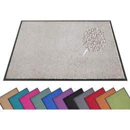 Hanse Home Fu&szlig;matte &raquo;Wash & Clean&laquo; rechteckig 7 mm H&ouml;he Schmutzfangmatte, T&uuml;rmatte, In- und Outdoor, Teppich, L&auml;ufer, waschbar grau Kunstfaser B : 