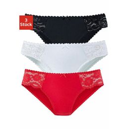 Petite Fleur By Lascana Damen petite fleur by Lascana Jazz-Pants Slips 3er-Pack, aus elastischer Baumwoll-Qualit&auml;t rot 44/46