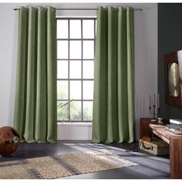 Bruno Banani Verdunkelungsvorhang &raquo;Bela&laquo; &Ouml;sen 1 Stk. tlg. blickdicht, meliert, verschiedene Gr&ouml;&szlig;en gr&uuml;n Polyester 145cm, &Ouml;sen, 130cm