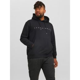 Jack & Jones PlusSize Jack & Jones Plussize Herren Jack & Jones PlusSize Kapuzensweatshirt &raquo;JJESTAR JJ SWEAT HOOD NOOS PLS&laquo;, Baumwollmischung, relaxed fit schwarz 4XL