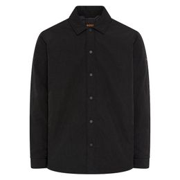 BOSS Orange Herren BOSS Orange Outdoorhemd &raquo;Locky 2&laquo; leicht wattiert, Oversize Fit, Druckkn&ouml;pfe schwarz L (41/42), N-Gr