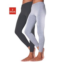 Vivance Active By Lascana Damen Vivance Active by Lascana Leggings mit Gummibund, Loungewear grau 32/34, N-Gr
