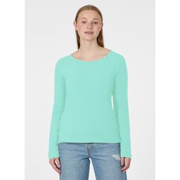 Ragwear Damen Langarmshirt &raquo;FLLORAH LONG GOTS&laquo; Bestseller aus Single Jersey mit softem Finish und Kn&ouml;pfen S