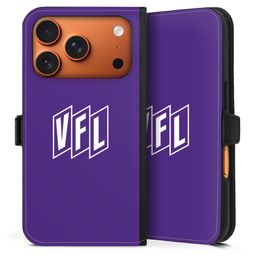 DeinDesign iPhone 17 Pro Handy Klapph&uuml;lle Handyh&uuml;lle aus Kunst Leder schwarz Flip Case Logo Official Licensed Product Vfl Osnabr&uuml;ck Sideflip mit Lasche