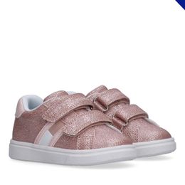 Tommy Hilfiger M&auml;dchen Sneaker Schlupfschuh Klettschuh, M&auml;dchenschuh mit allover Glitzer rosa 28