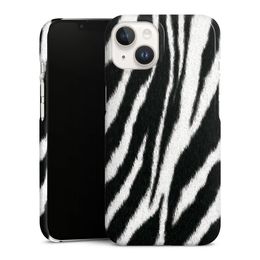 DeinDesign iPhone 14 Handy Premium Case Smartphone Handyh&uuml;lle Schutzh&uuml;lle gl&auml;nzend Fur Muster Zebra Premium Case