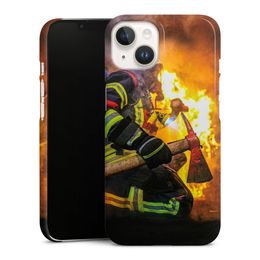 DeinDesign iPhone 14 Handy Premium Case Smartphone Handyh&uuml;lle Schutzh&uuml;lle gl&auml;nzend Life Saver Fire Fighters Fire Premium Case