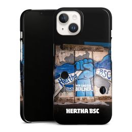 DeinDesign iPhone 14 Handy Premium Case Smartphone Handyh&uuml;lle Schutzh&uuml;lle gl&auml;nzend Hertha Bsc Wall Official Licensed Product Premium Case