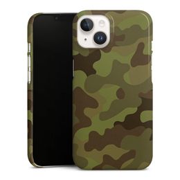 DeinDesign iPhone 14 Handy Premium Case Smartphone Handyh&uuml;lle Schutzh&uuml;lle gl&auml;nzend Camouflage Tarnmuster Army Premium Case