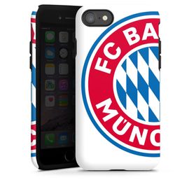 DeinDesign iPhone SE (2022) Handy Panzer Handyh&uuml;lle robuste Outdoor H&uuml;lle Schutzh&uuml;lle matt Logo Fcb Fc Bayern M&uuml;nchen Tough Case