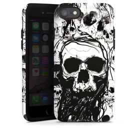 DeinDesign iPhone SE (2020) Handy Panzer Handyh&uuml;lle robuste Outdoor H&uuml;lle Schutzh&uuml;lle matt Halloween Totenkopf Skulls Tough Case