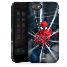 DeinDesign iPhone SE (2020) Handy Panzer Handyh&uuml;lle robuste Outdoor H&uuml;lle Schutzh&uuml;lle matt Spiderman Marvel Kinofilm Tough Case