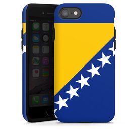 DeinDesign iPhone SE (2020) Handy Panzer Handyh&uuml;lle robuste Outdoor H&uuml;lle Schutzh&uuml;lle matt Flag Bosnia Tough Case