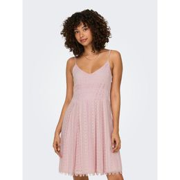 Only Damen Only Tr&auml;gerkleid &raquo;ONLHELENA &ndash; Tr&auml;gerkleid aus Baumwolle f&uuml;r den Sommer&laquo; Baumwolle, regular fit, V-Ausschnitt rosa 38, N-Gr