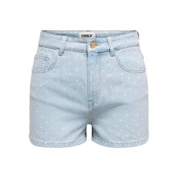 Only Damen Only Jeansshorts &raquo;ONLROBYN HW DOT DNM SHORTS SIJI&laquo; Baumwolle, High Waist blau XS (34), N-Gr