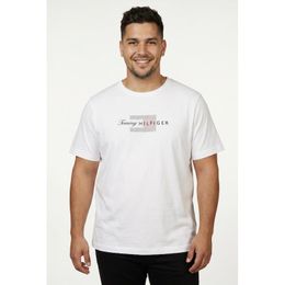 Tommy Hilfiger Big & Tall Tommy Hilfiger Big & Tall Herren T-Shirt aus Jersey mit Flag-Grafik, Gro&szlig;e Gr&ouml;&szlig;en wei&szlig; 4XL
