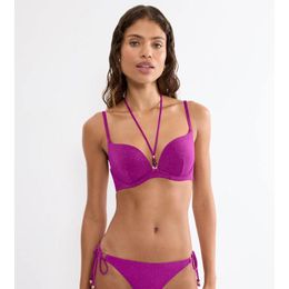 Triumph Damen B&uuml;gel-Bikini-Top &raquo;Summer Sunset WHU Sweet Heart&laquo; weicher Lurex pink 38, Cup D