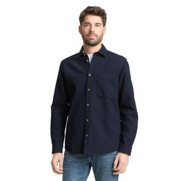 Tom Tailor Herren Tom Tailor Langarmhemd mit Brust Tasche blau M, N-Gr