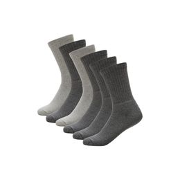 s.Oliver Damen s.Oliver Sportsocken &raquo;essentials&laquo; 6 Paar tlg. elastischer, druckfreier Bund grau 47-49
