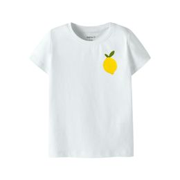 name it M&auml;dchen T-Shirt &raquo;NMFJUANITTA SS TOP BOX&laquo; Baumwollmischung, normal geschnitten wei&szlig; 116