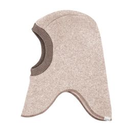 MaxiMo Jungen MaxiMo Schlupfm&uuml;tze Baumwollfleece, gef&uuml;ttert, Rippstrickb&uuml;ndchen braun 53